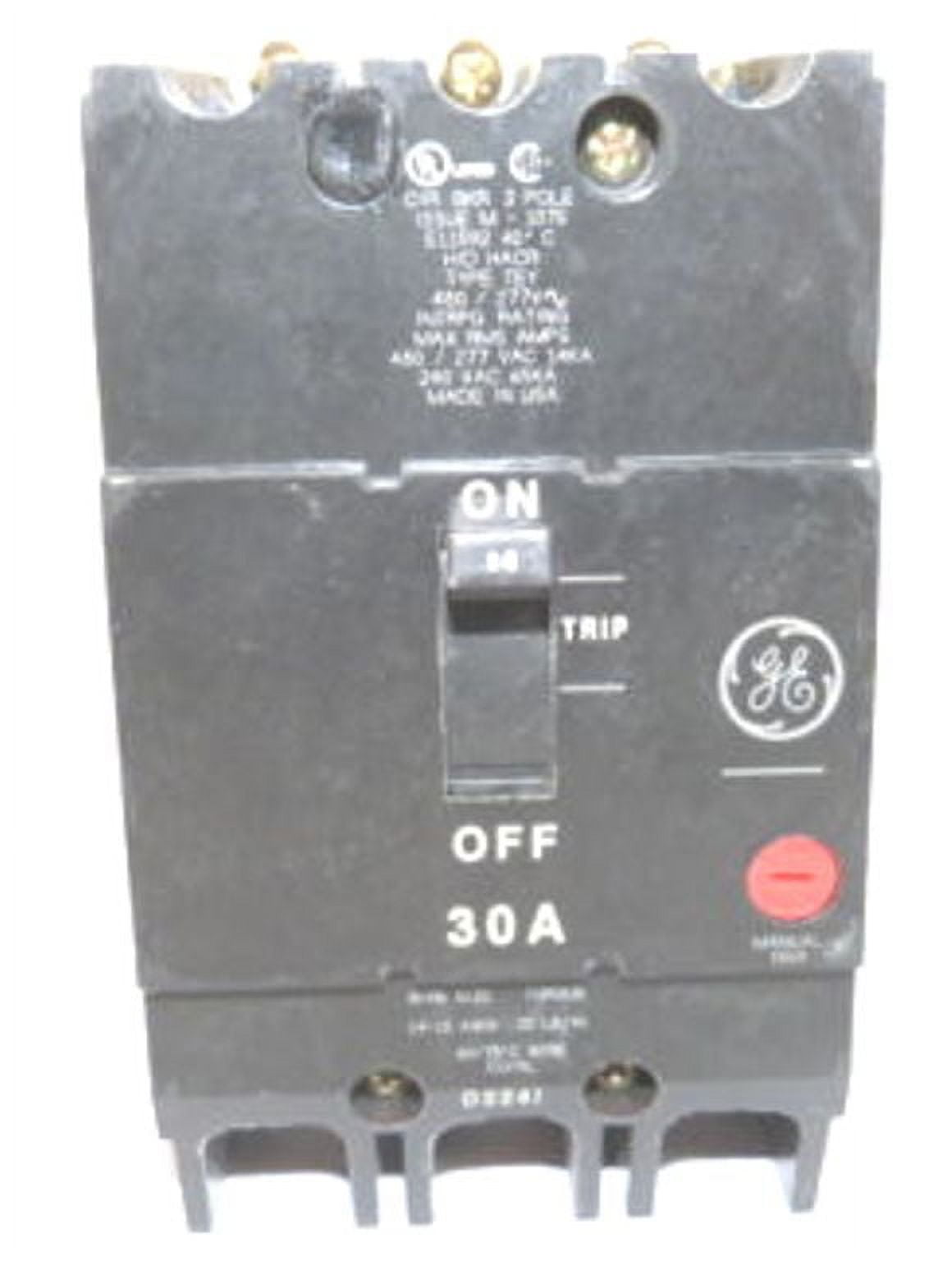 GE TEY330 30A 3P 277/480V 14KAIC BOLT-ON MOLDED CIRCUIT BREAKER ...
