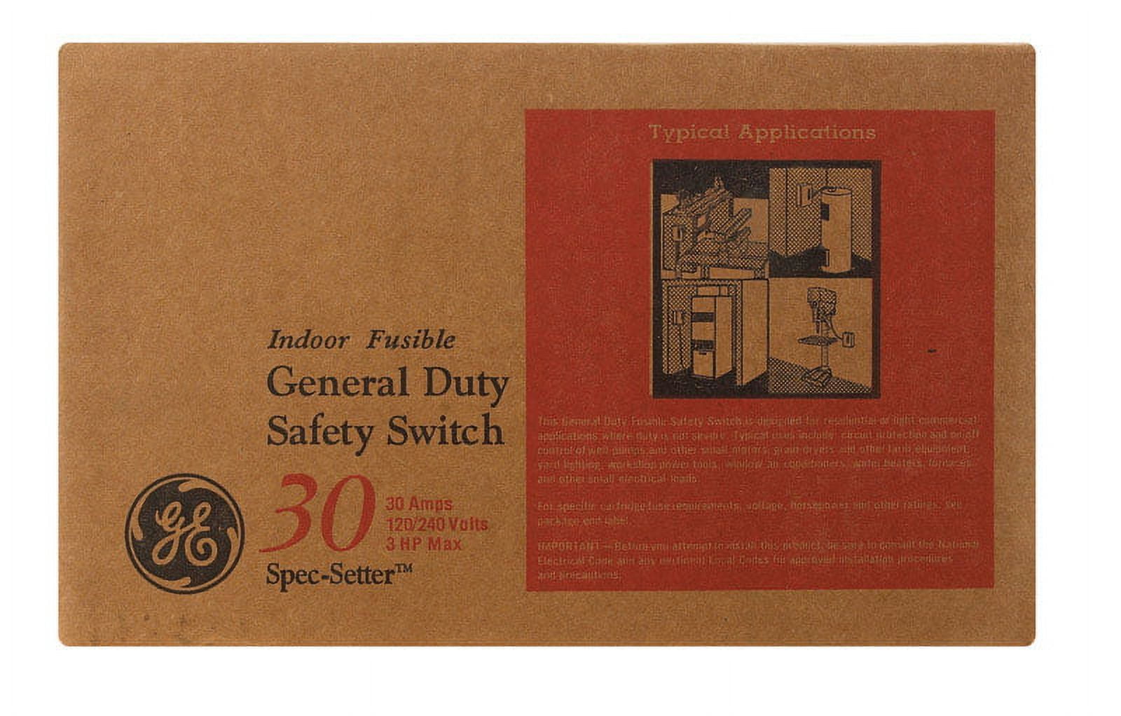 TG3221CP General Duty Safety Switch, Rainproof, 30-Amp - Quantity 1 ...