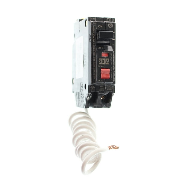 GE THHQB1120GFT GFCI Bolt-On Circuit Breaker, 120-Volt, 1-Pole, 20-Amp ...