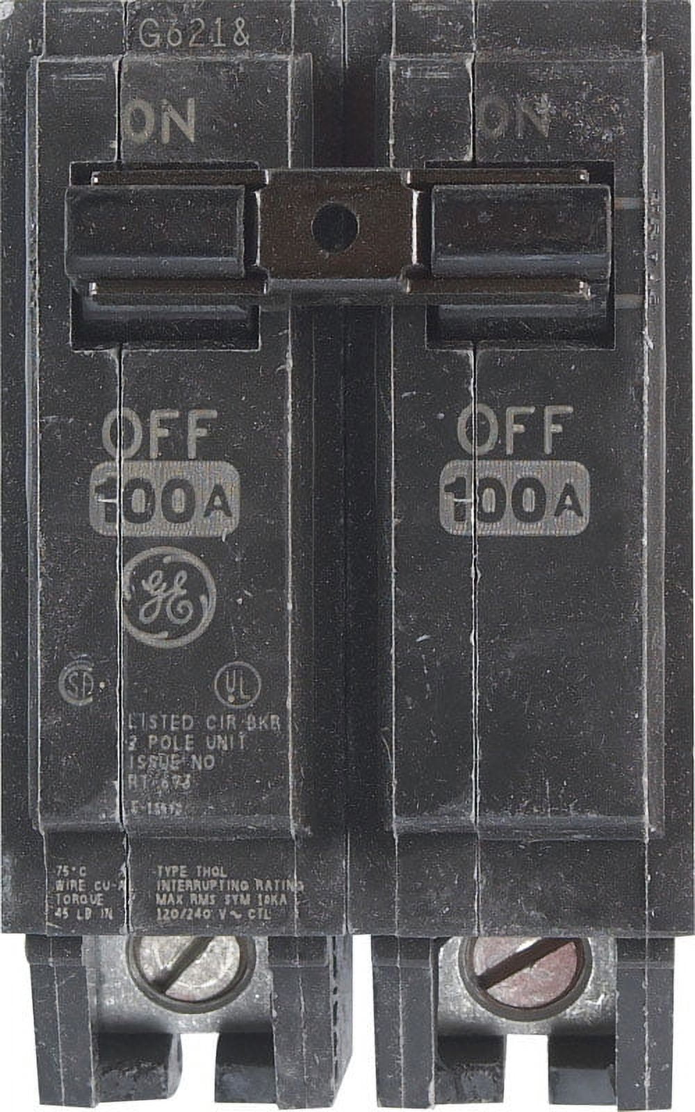GE Electrical THQL21100 Double Pole Circuit Breaker, 100 Amp, 2 ...