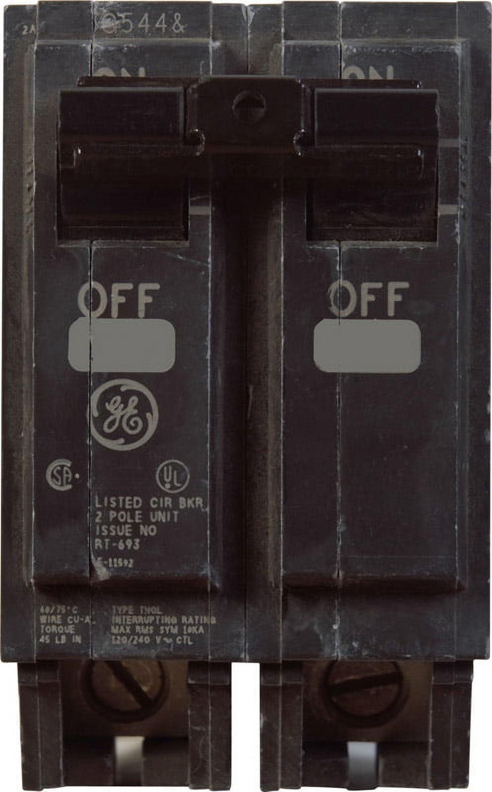 GE THQL2140 Double Pole Circuit Breaker, 40 Amp - Walmart.com
