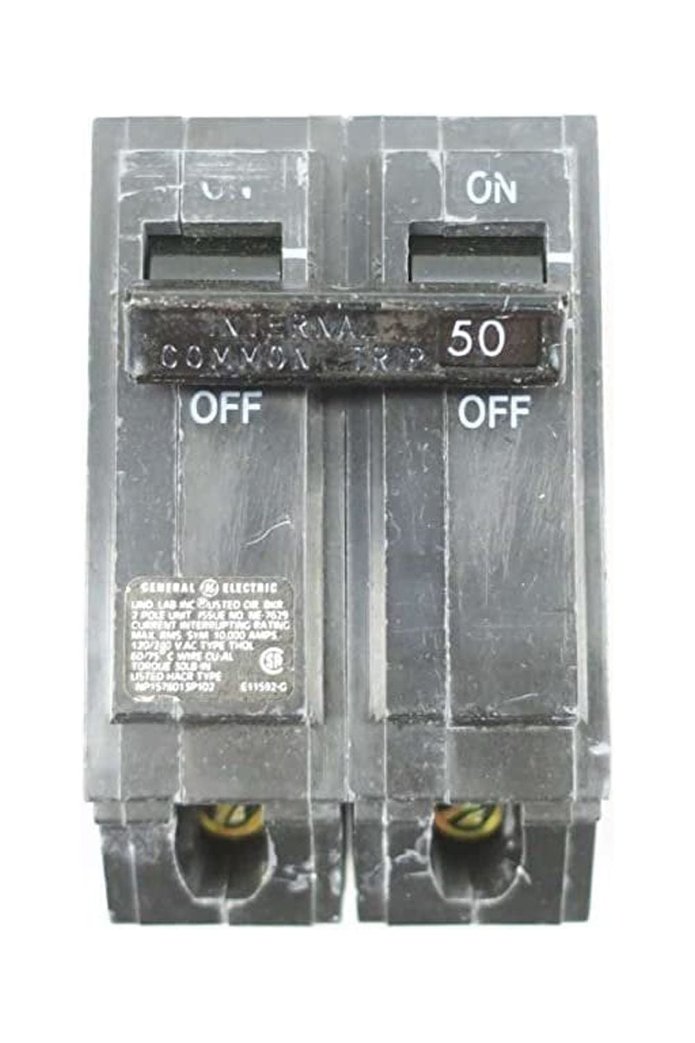 GE THQL2150 Molded CASE Circuit Breaker 2P 50A AMP 120/240V-AC D575771 ...