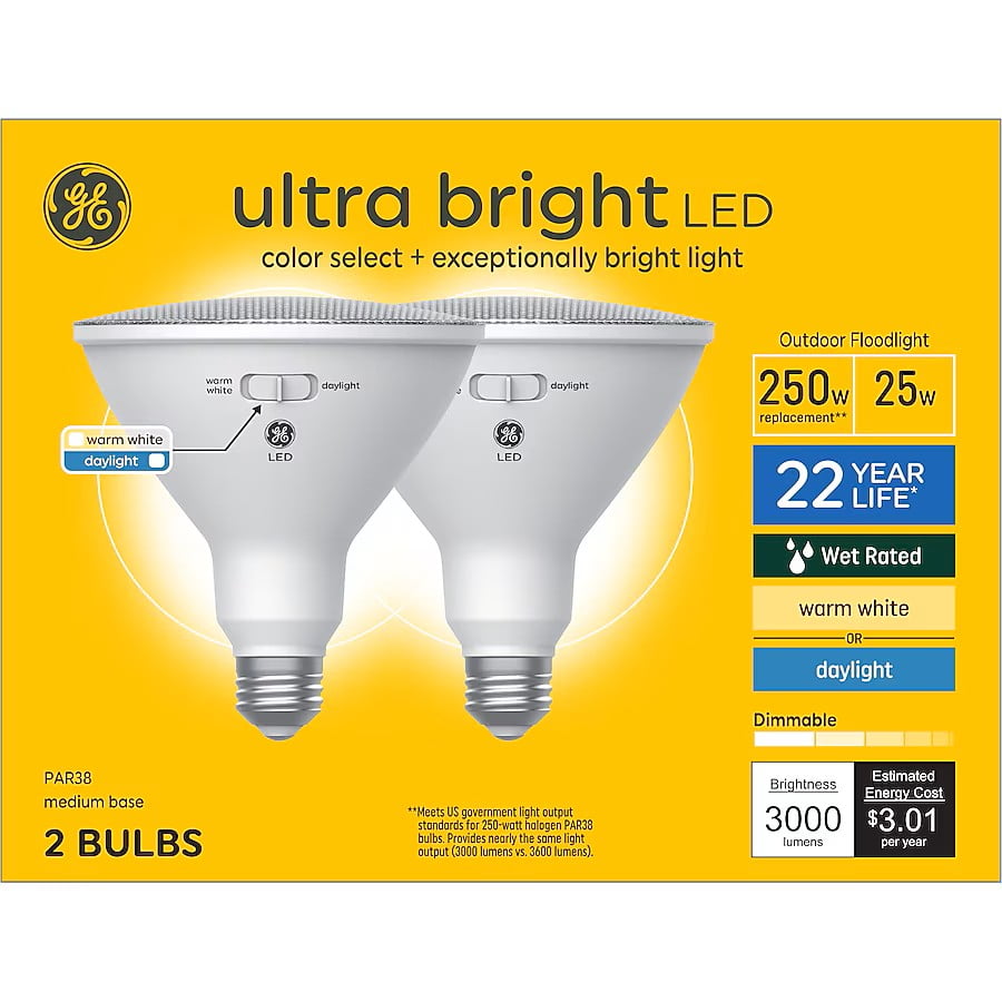 GE Ultra Bright 250-Watt EQ PAR38 Color-changing Medium Base (e-26 ...