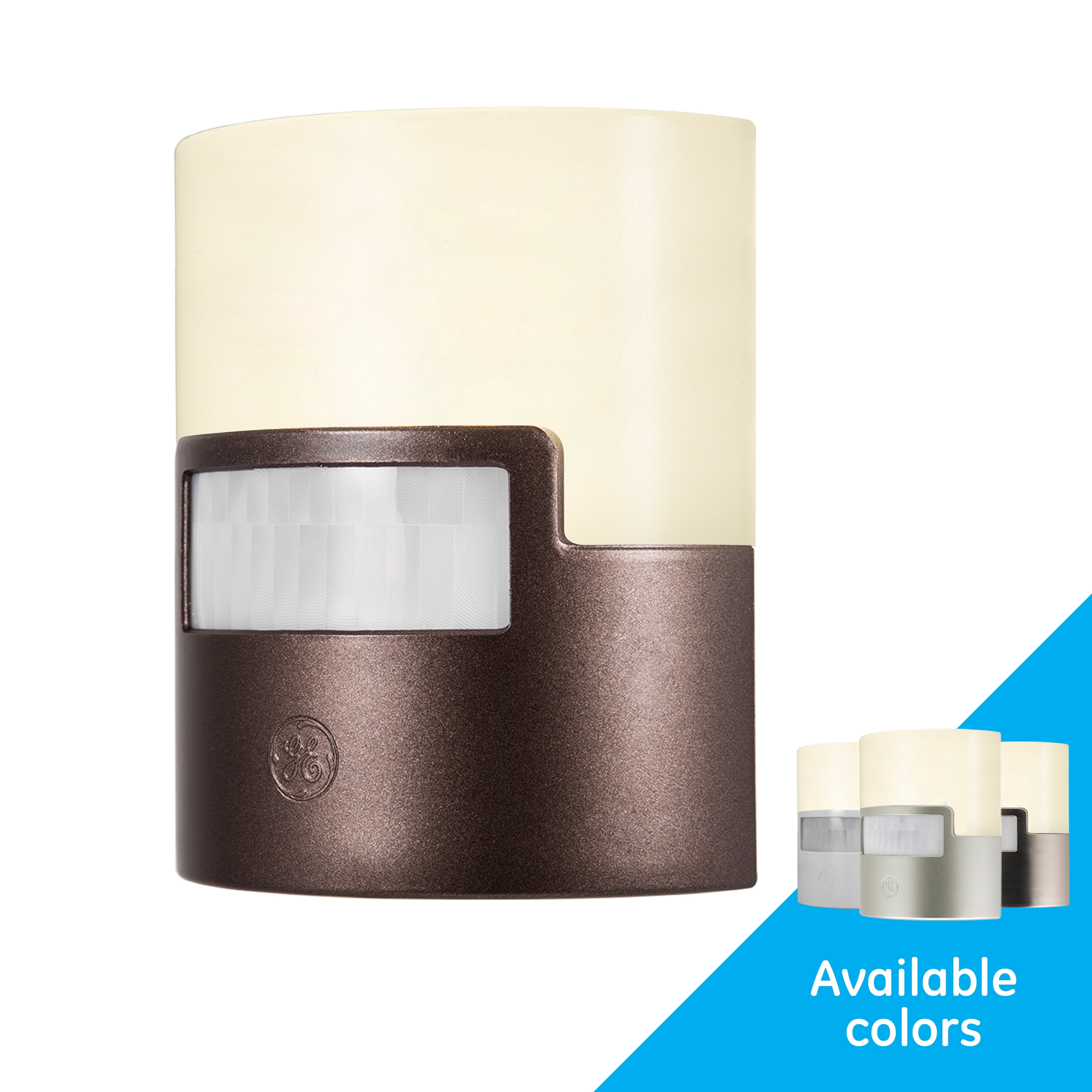 GE UltraBrite Motion-Activated LED Night Light, 40 Lumen, Bronze Finish ...