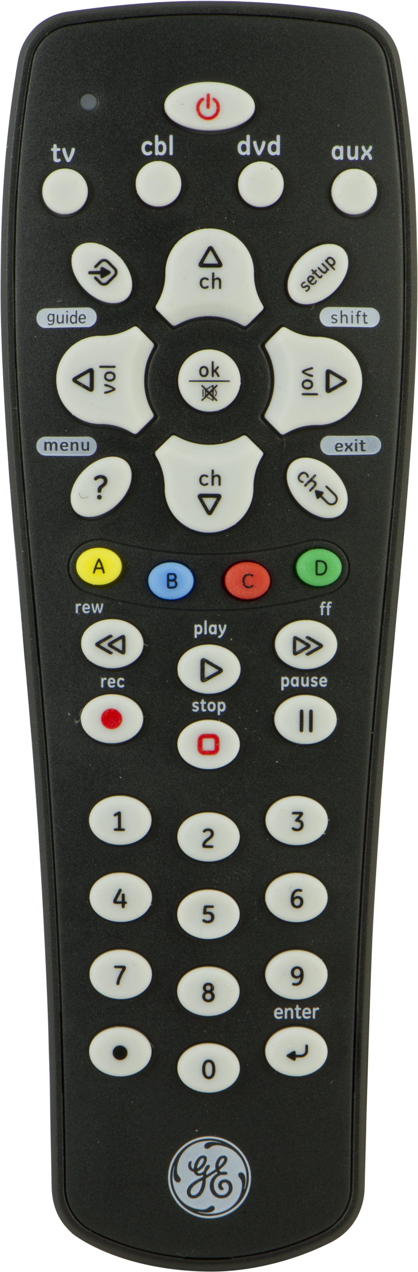 GE Universal Remote, 4-Device, Black, 12405 - Walmart.com