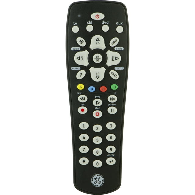 GE Universal Remote, 4-Device, Black, 12405 - Walmart.com