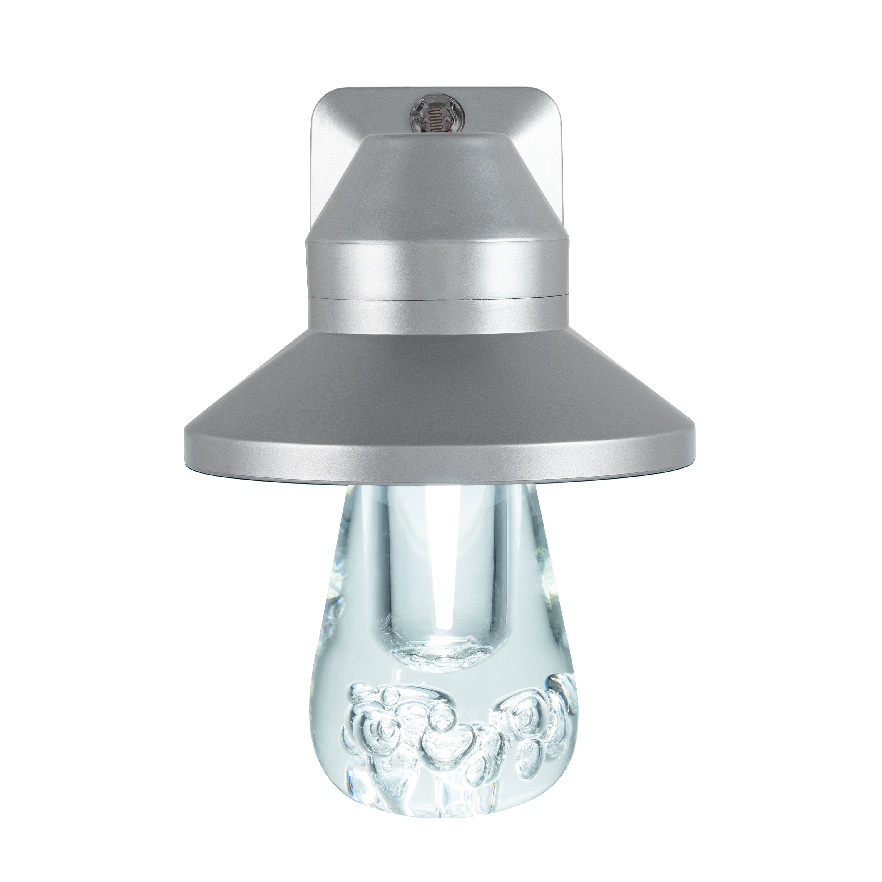 GE Vintage LED Night Light, Plug-In, Dusk to Dawn, Silver Hood, 41417 ...