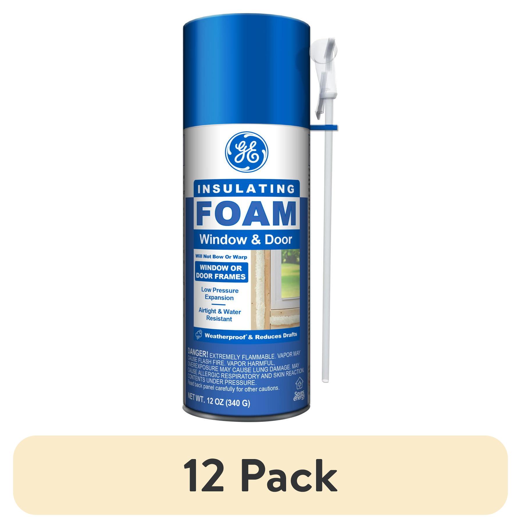 (12 pack) GE Window & Door Insulating Foam, Pack of 1, Yellow 12 oz Can ...