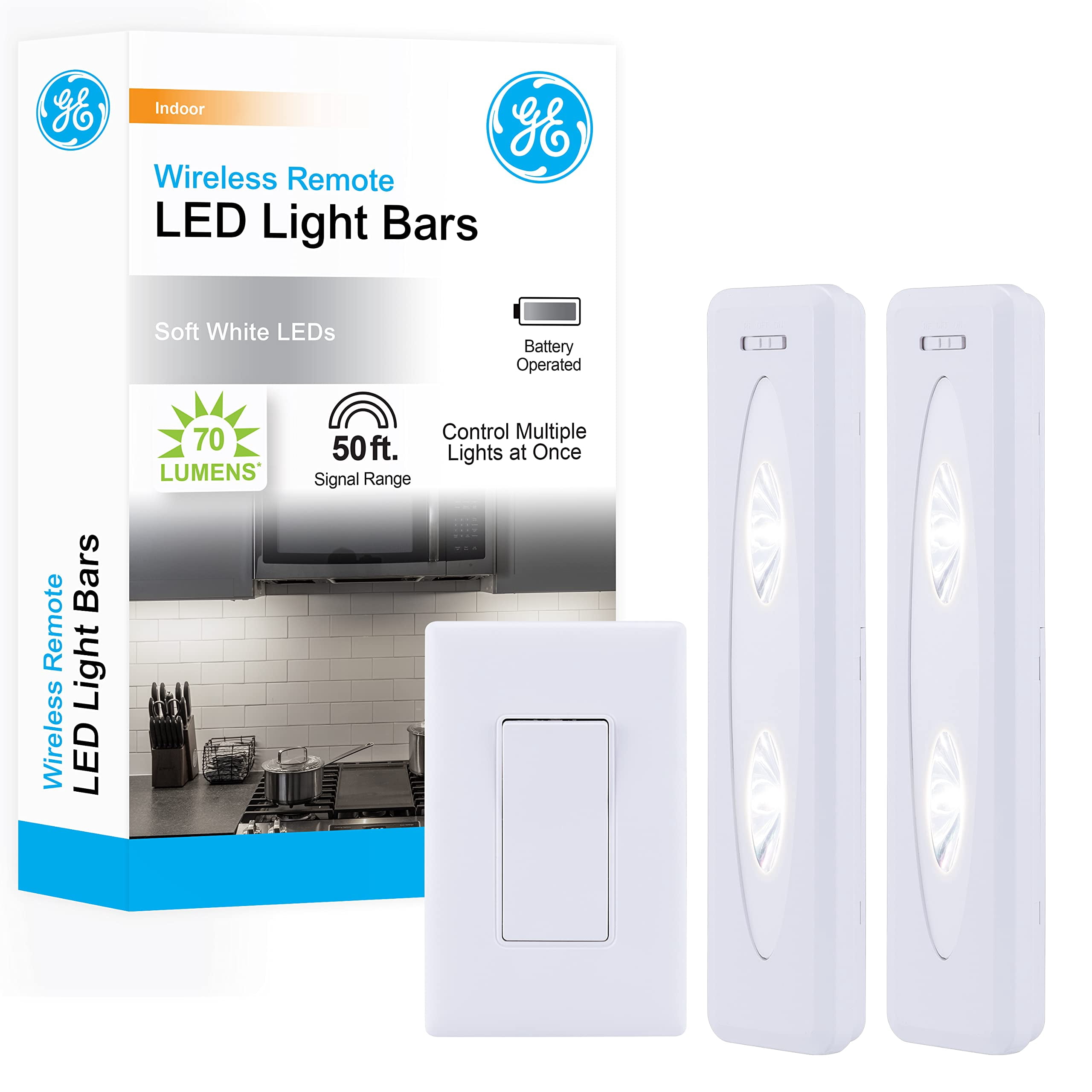 GE Wireless Remote Control LED Light Bars, H2FSDBright White Light ...
