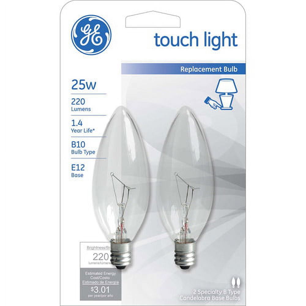 GE crystal clear 25 watt blunt tip 2-pack - Walmart.com