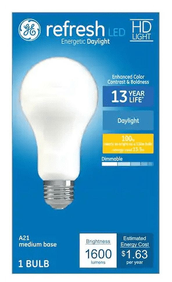 GE refresh LED A21 1600 lumens, 100 watt equivalent using only 13.5 ...