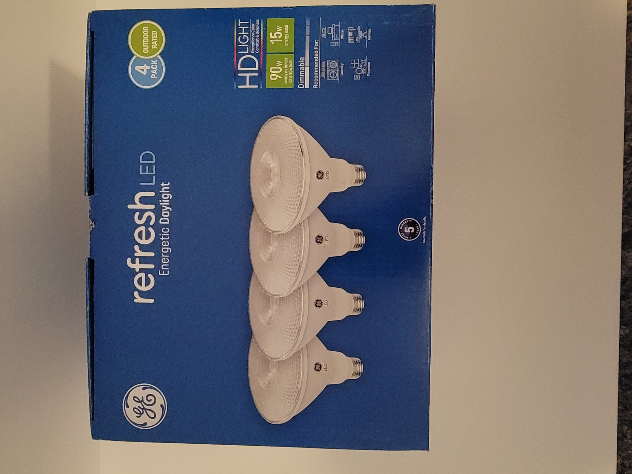 GE refresh LED PAR 38, 4-pack, Dimmable HD Light 90w, 1200 Lumens ...