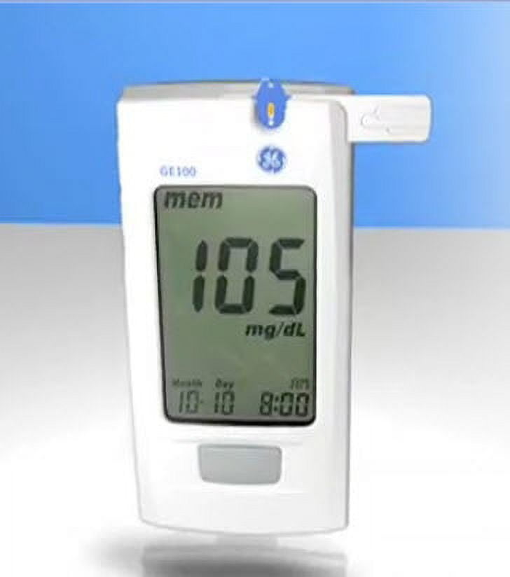 GE100 Diabetic Blood Glucose Monitor - 5 Seconds Results, 500 Test ...