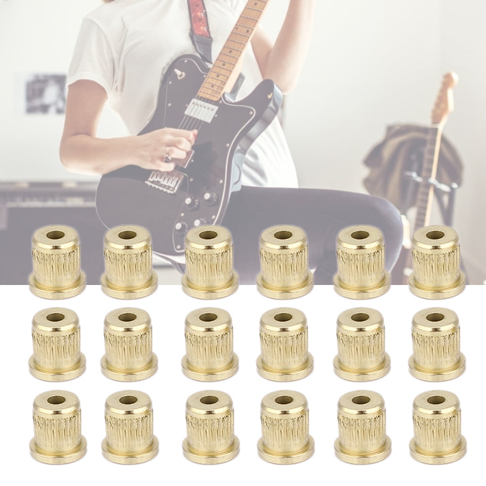 GE30 18pcs Golden Electric Guitar String Mounting Ferrule Replacement ...