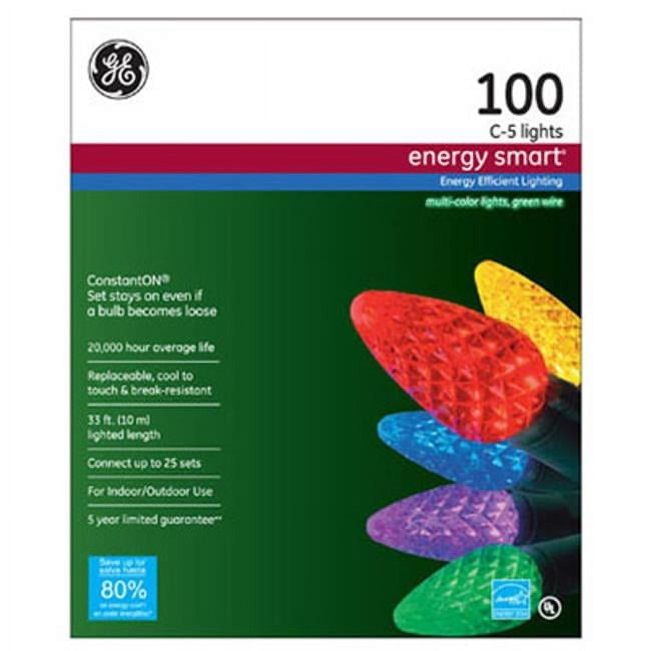 GE97575 100 Count Multi C5 Light Set - Walmart.com