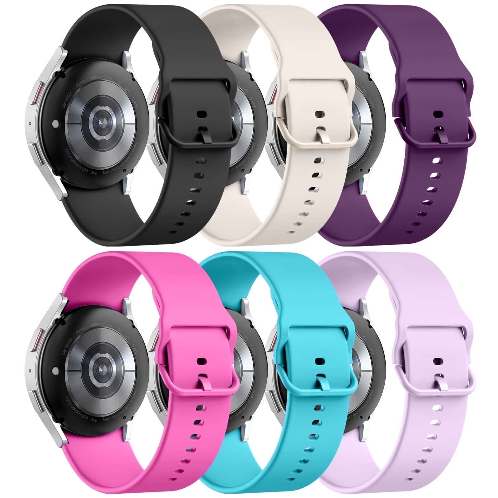 GEAK Sport Silicone Bands Compatible with Samsung Galaxy Watch 7, 6, 5 ...