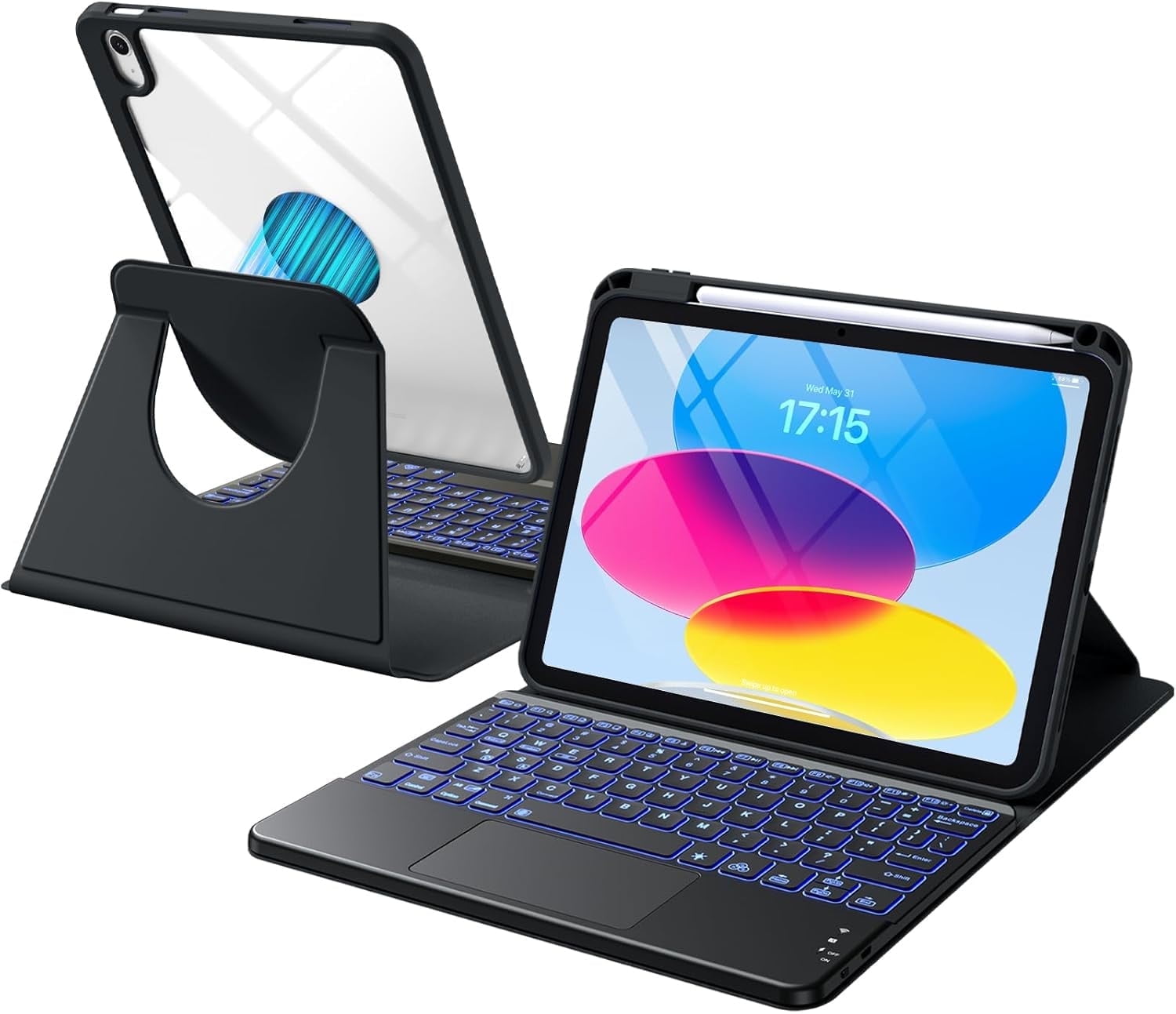 GEAK Compatible With iPad A16 11th 10th Generation Case with Keyboard ...