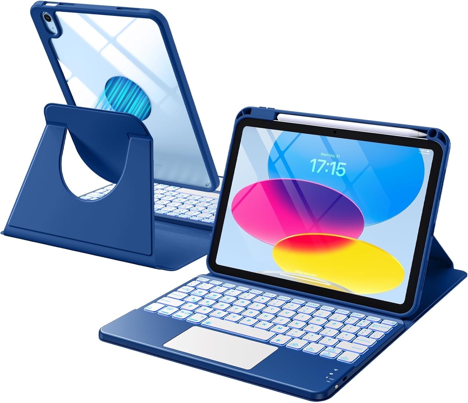 GEAK Compatible With iPad A16 11th 10th Generation Case with Keyboard ...