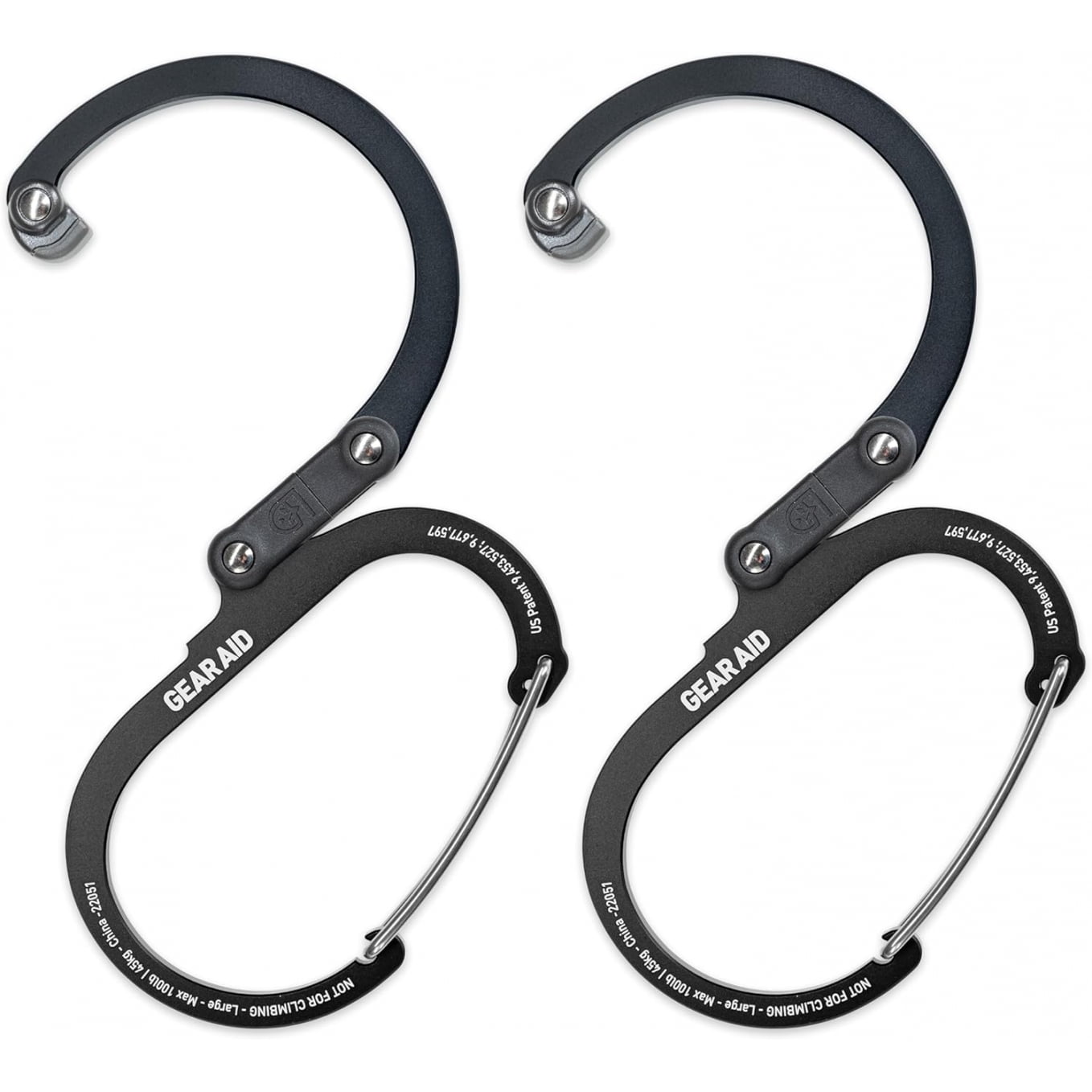 GEAR AID HEROCLIP Carabiner Clip and Hook (Small) For Purse, Stroller ...