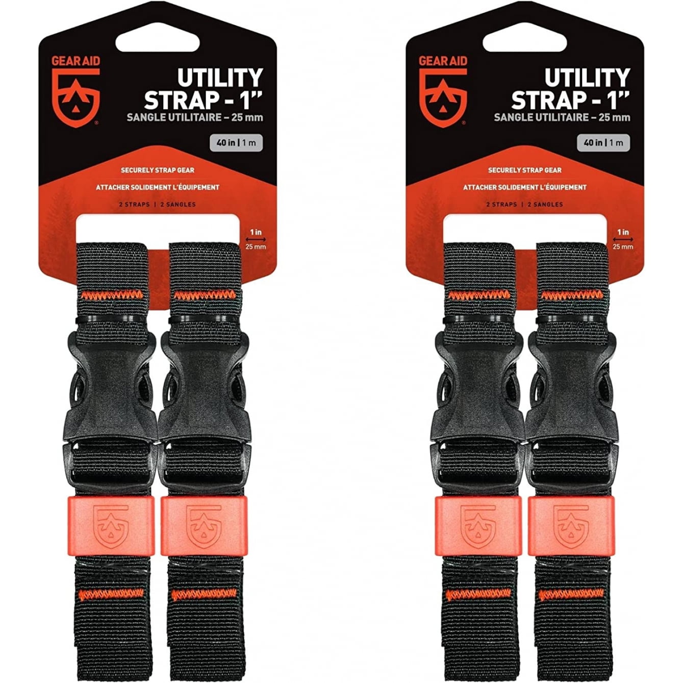 GEAR AID Utility Straps with Side Release Buckle, Secure and Compress ...