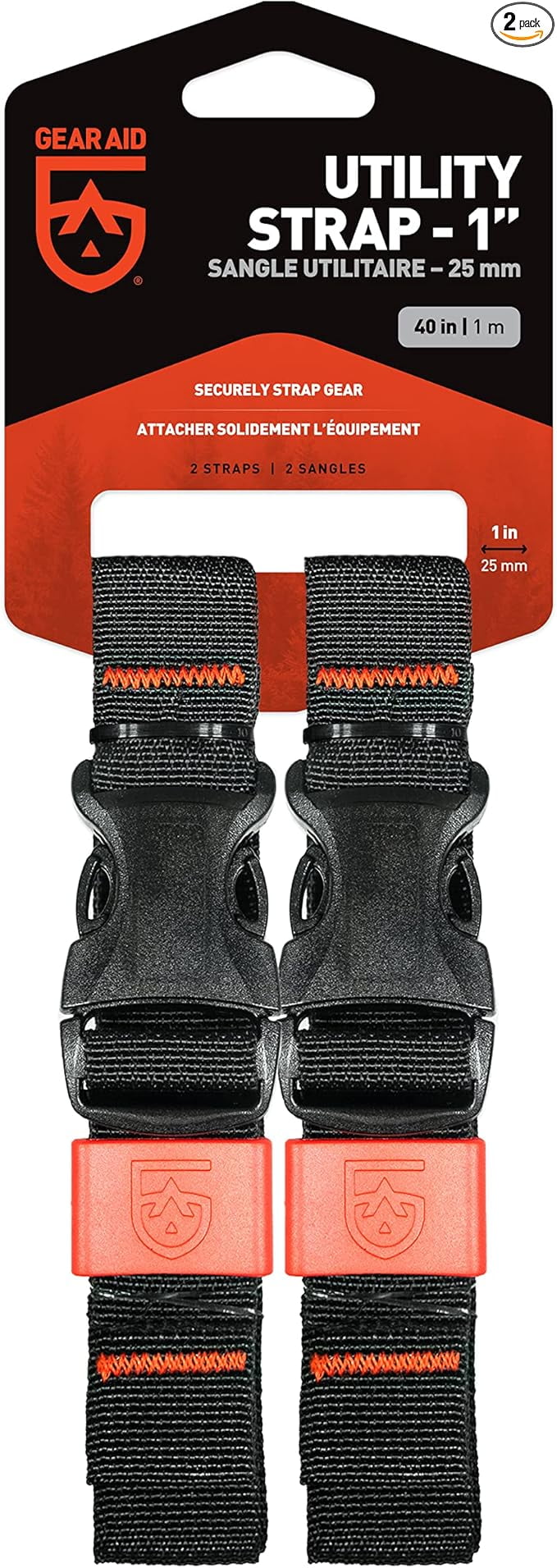 GEAR AID Utility Straps with Side-Release Buckle, Secure and Compress ...