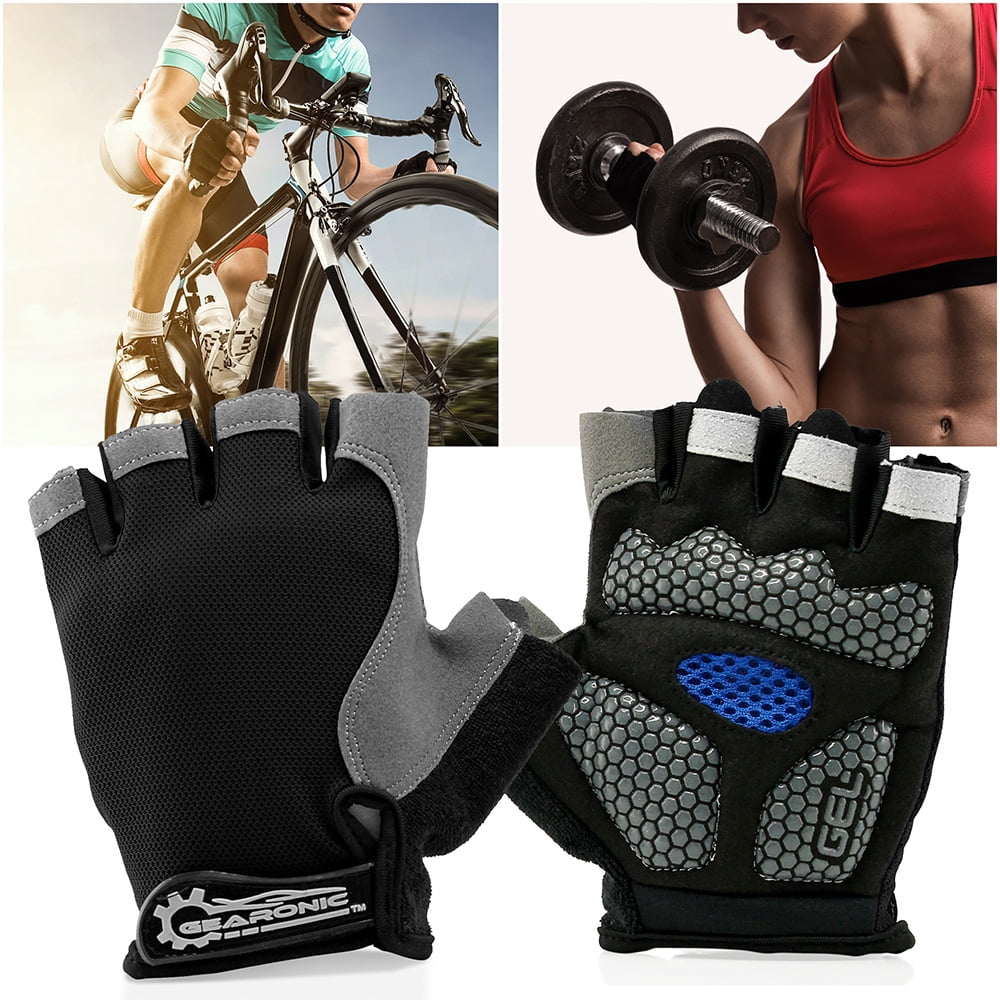 GEARONIC TM Cycling half Finger Mountain Bicycle Men Women Gel Pad Anti ...