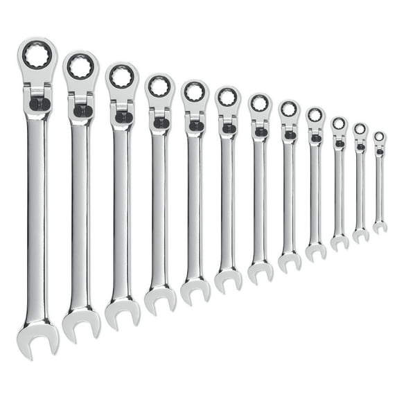 GEARWRENCH 12 Pc. 12 Pt. XL Locking Flex Head Ratcheting Combination ...