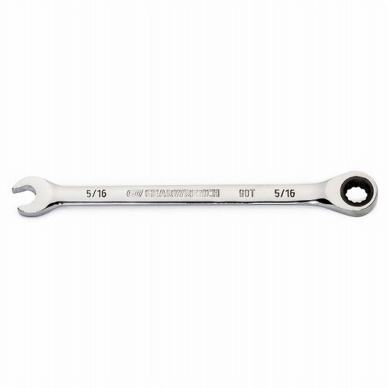 GEARWRENCH 5/16" 90T 12 Point Combination Ratcheting Wrench swing arc ...