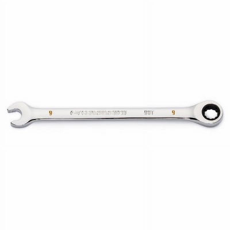 GEARWRENCH 9mm 90T 12 Point Combination Ratcheting Wrench swing arc o ...