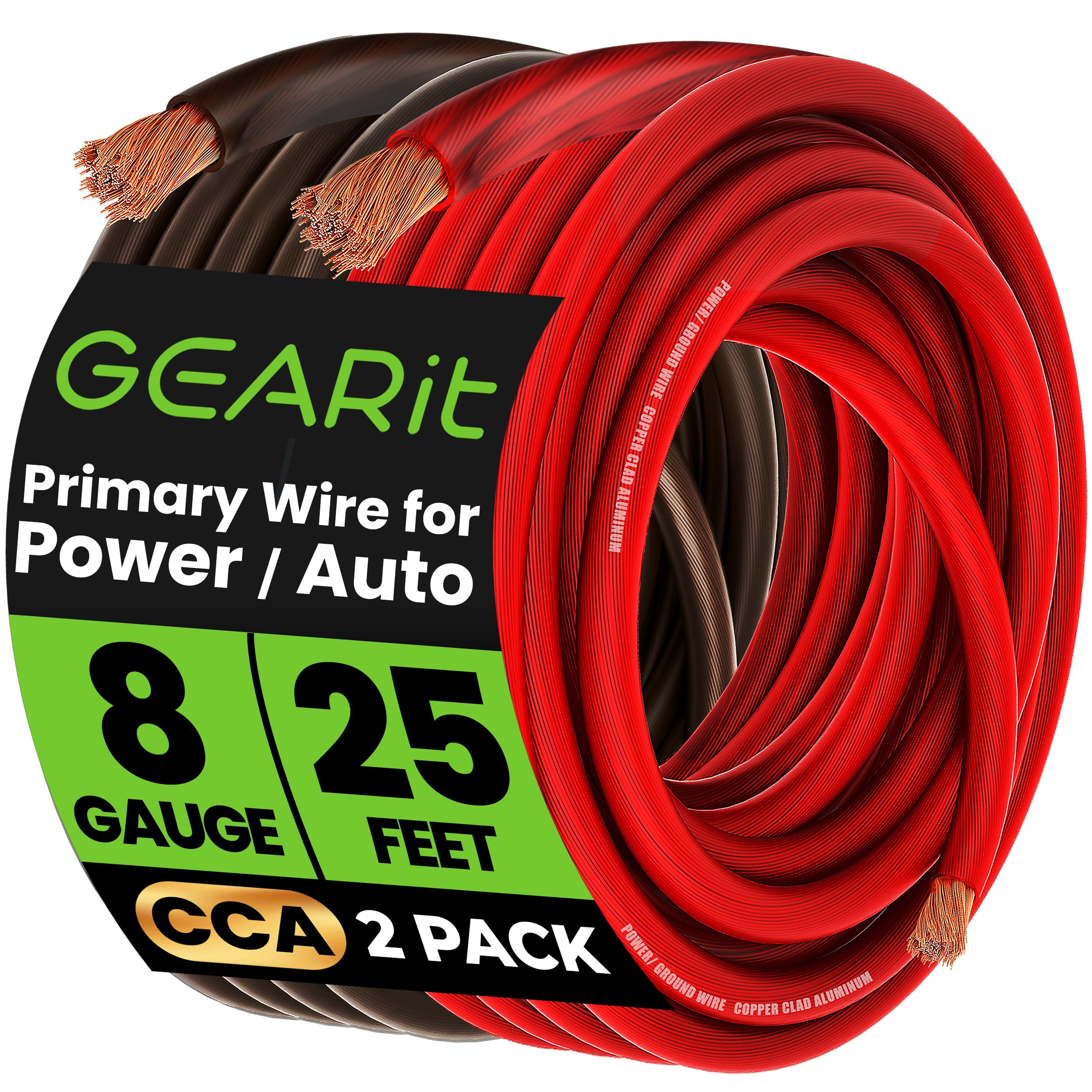 GEARit 8 Gauge Wire, for Automotive Power/Ground, Battery Cable, Car ...
