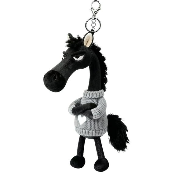 GEATGLJU Hot Sale Horse Plush Keychain with Sweater Cute Animal Charm ...