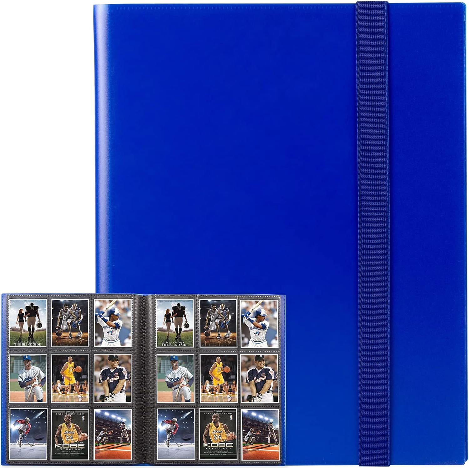 GEAoffice Card Binder, 9 Pockets Trading Album Folder, 360 Side Loading ...