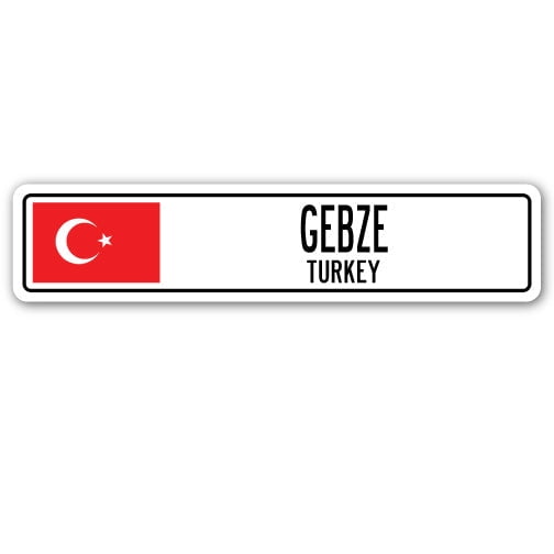 GEBZE TURKEY Street Sign Turk flag city country road wall gift ...