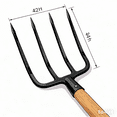 GECAUOEA Garden Fork - 4-Tine Digging Tool for Turning Soil, Heavy Duty ...