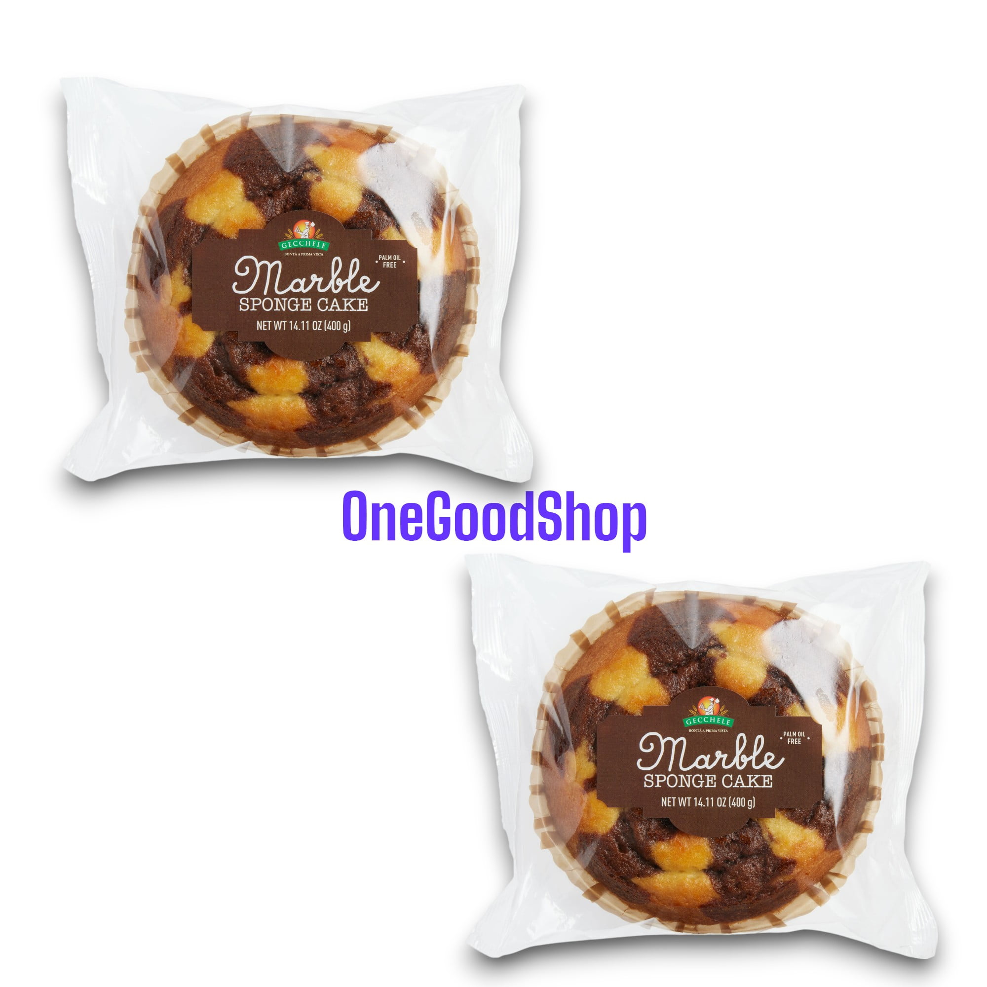 GECCHELE - Marble Sponge Cake, *Pail Oil Free* 14.11oz - 2 Pack ...