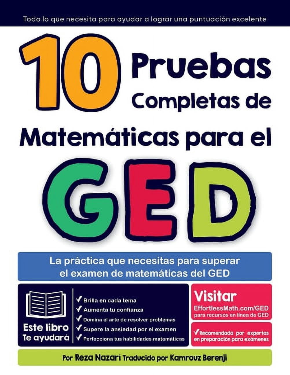 GED Matemáticas 10 pruebas completas de matemáticas para el GED: La ...