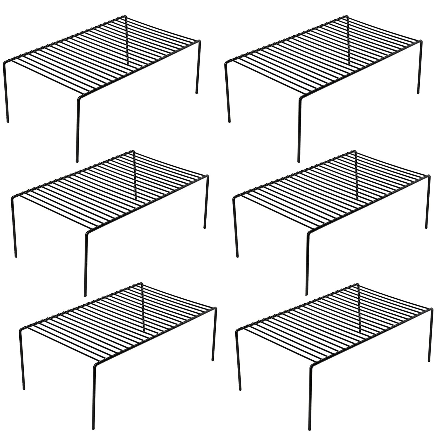 GEDLIRE Cabinet Storage Shelf Rack Set of 6, (13 x 9.4 inch) Rustproof ...