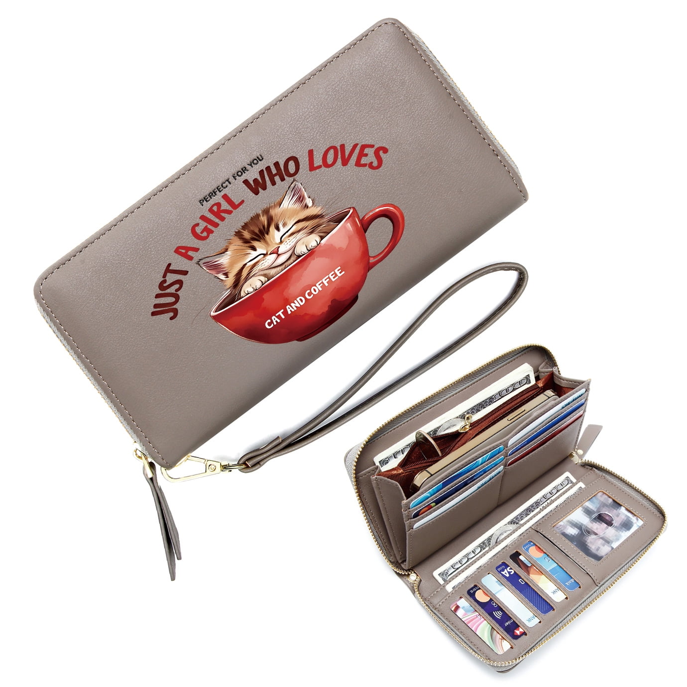 GEEAD Ultral-thin Long Wallet for Women RFID Blocking Wallet for Women ...