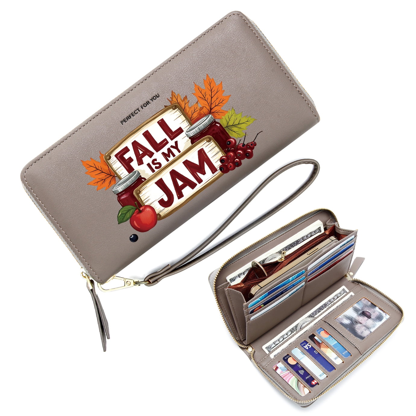 GEEAD Ultral-thin Long Wallet for Women Wallet for Women Fall Jam ...