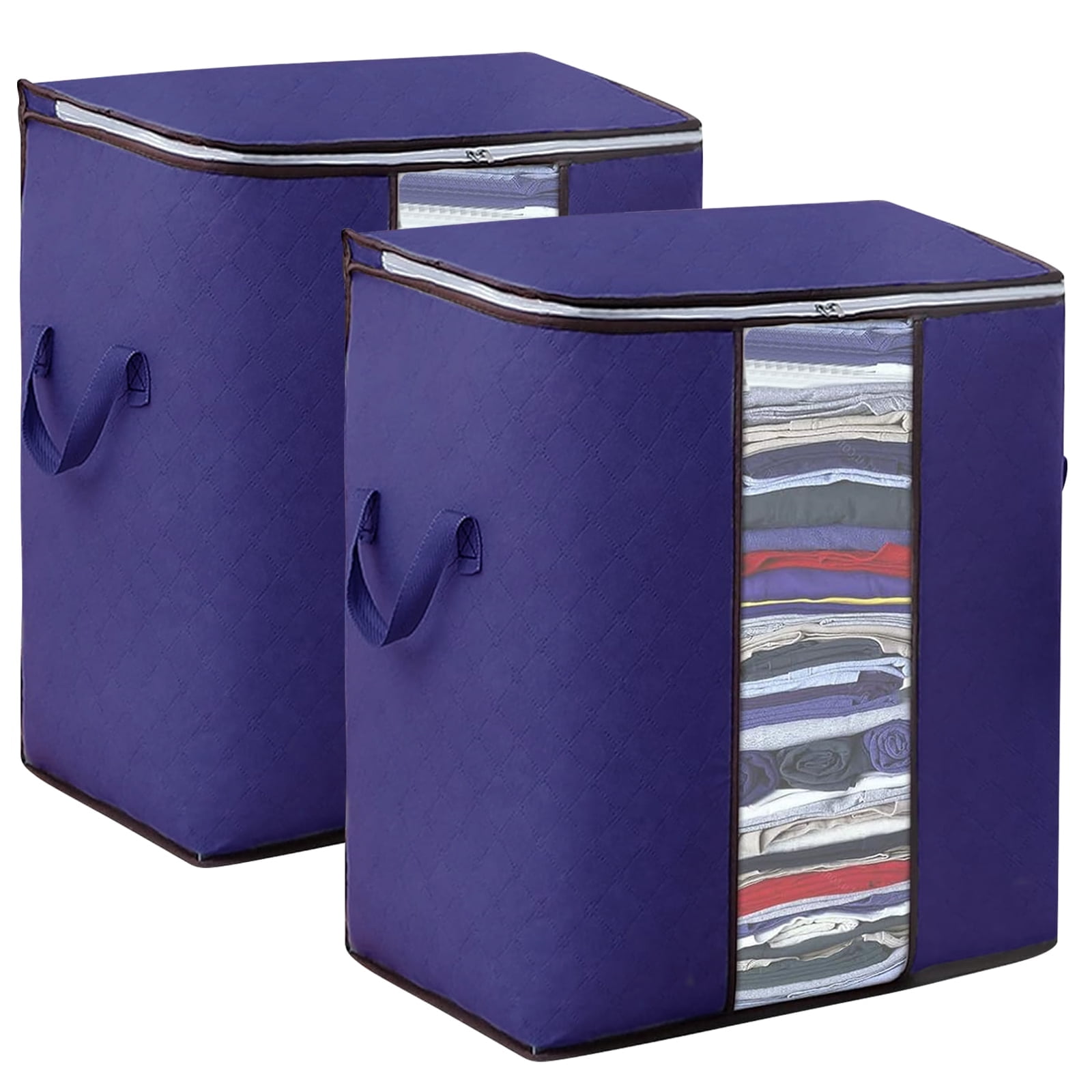 GEEDIAR 2 Pack Clothes Storage Bag Under Bed Storage Containers with ...