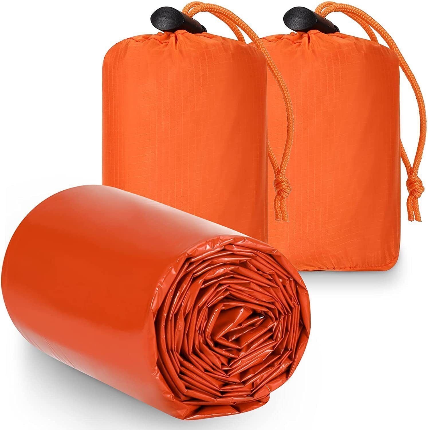 GEEDIAR Emergency Sleeping Bag 2 Pack Survival Blanket Waterproof ...