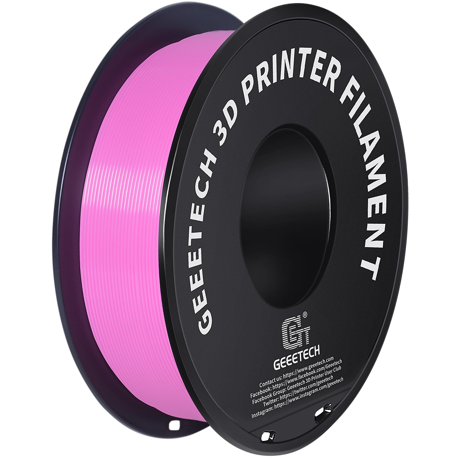 GEEETECH 3D Printer New Pink PLA Filament 1.75mm 1kg Spool (2.2lbs ...