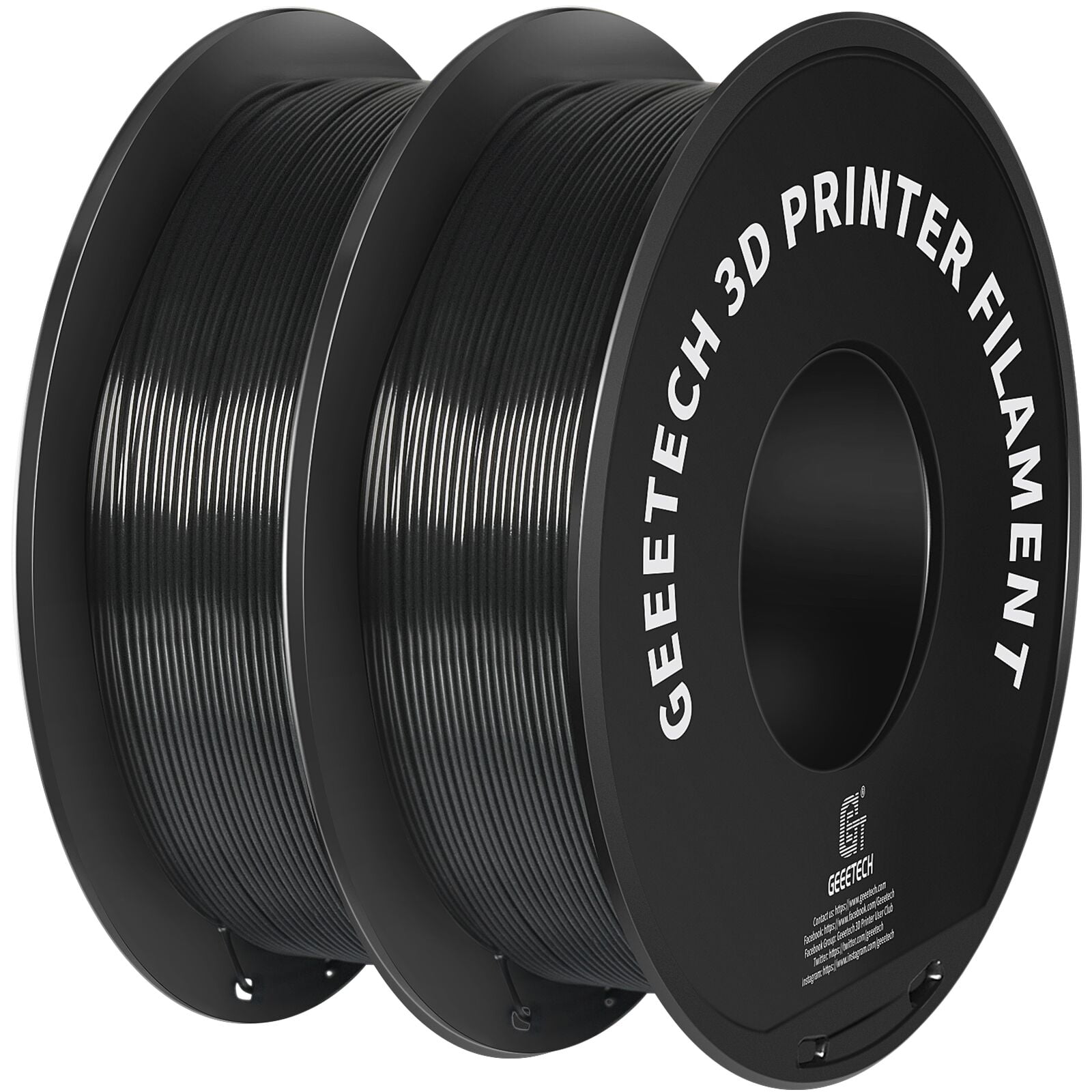 GEEETECH 3D Printer PLA Filament 1.75mm,2 Rolls,1kg per Roll (2.2lbs ...
