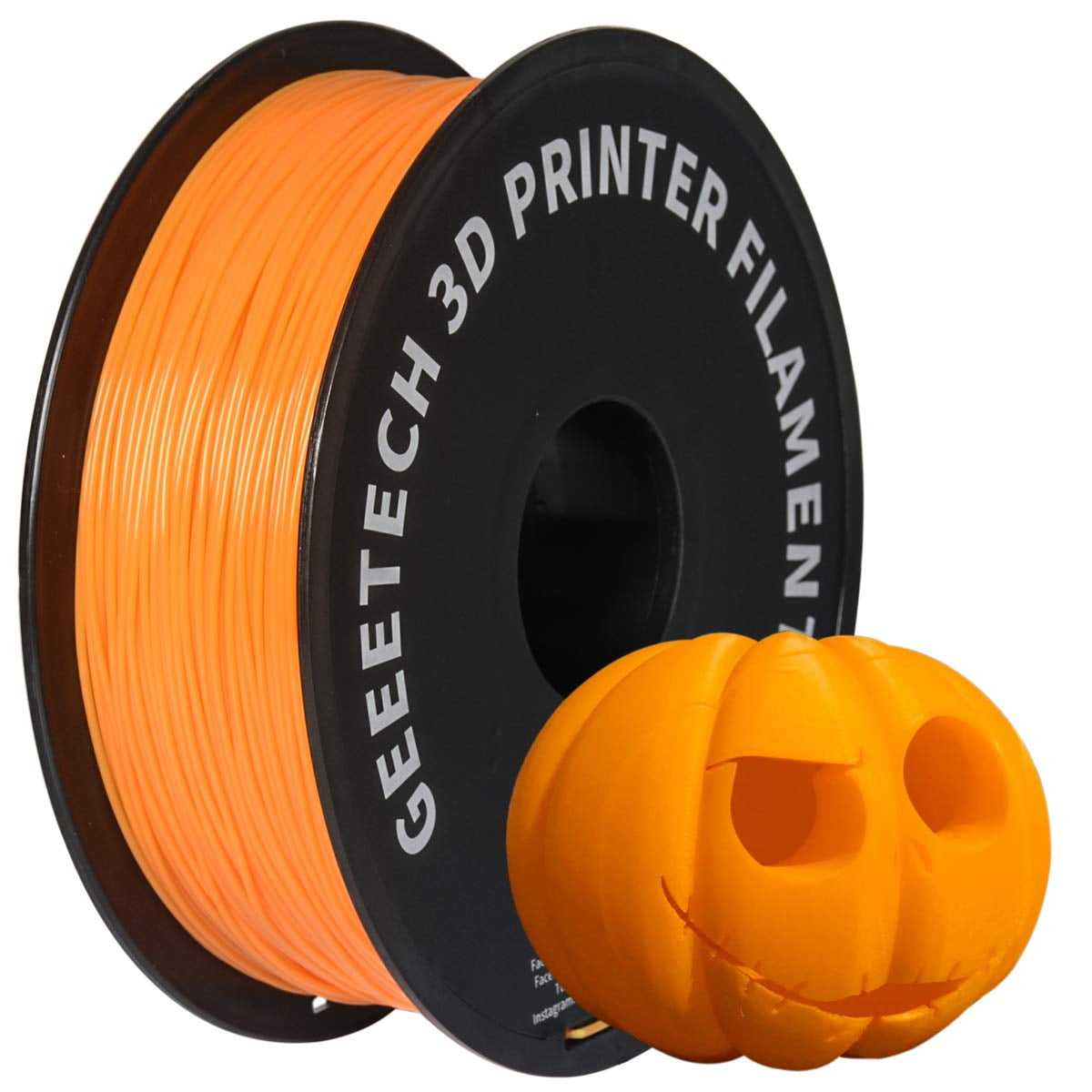 GEEETECH 3D Printer orange PLA Filament 1.75mm 1kg Spool (2.2lbs ...