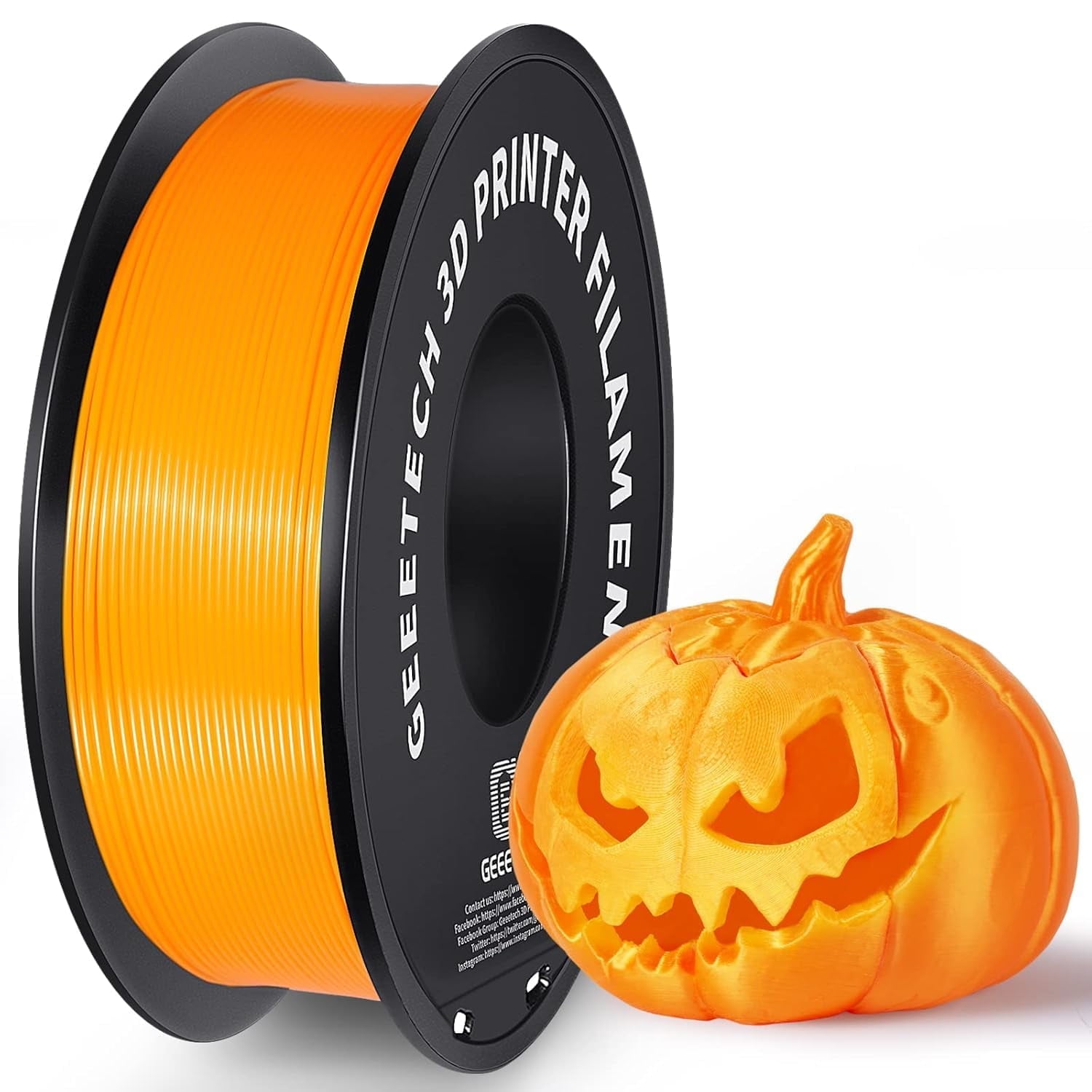 Geeetech Orange PLA 3D Printer Filament 1.75mm Toughness Enhanced ...