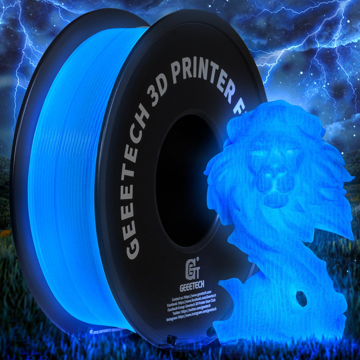 GEEETECH Red PLA 3D Printer Filament 1.75mm Toughness Enhanced ...