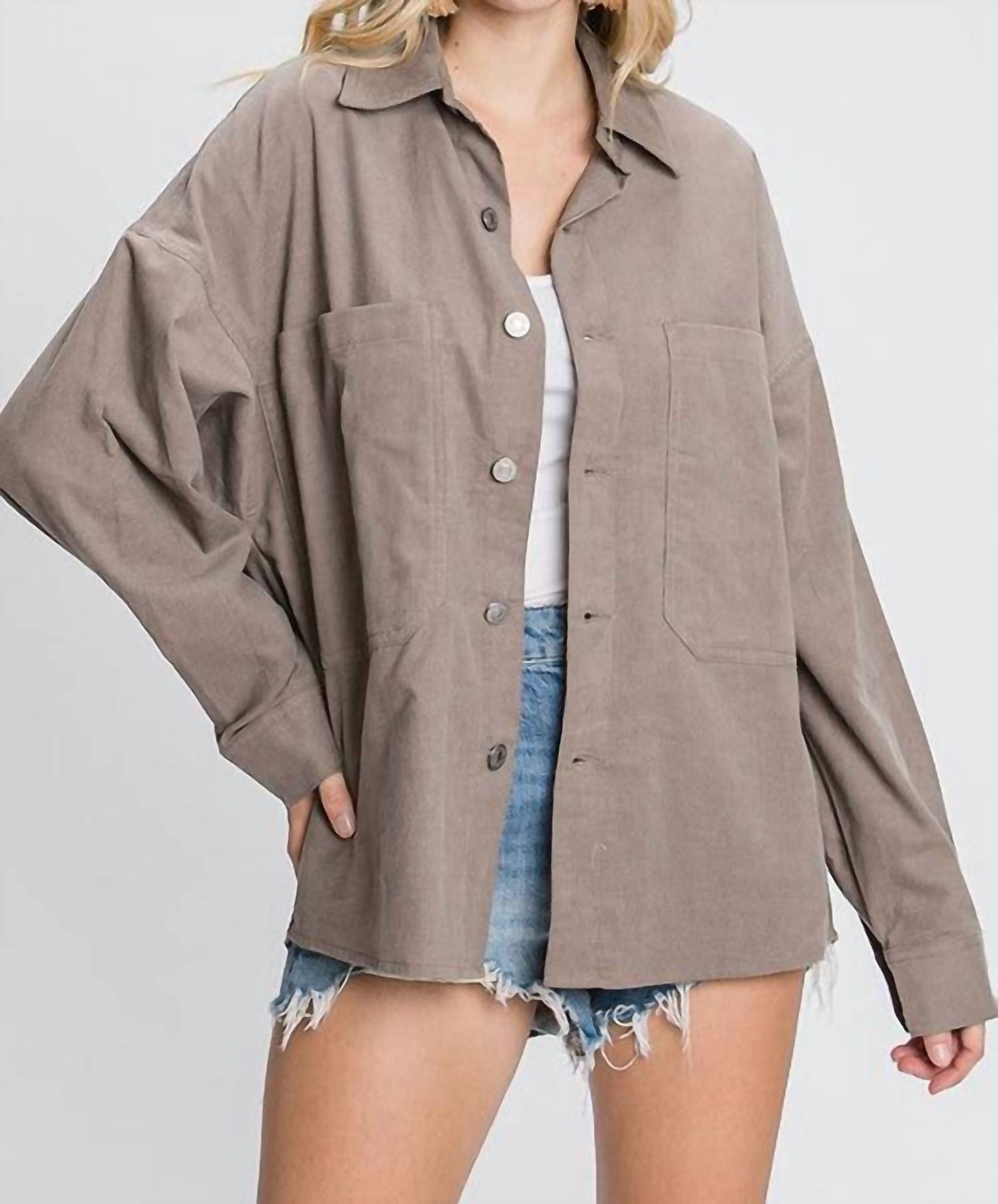 GEEGEE Stone Cold Corduroy Shirt - Walmart.com