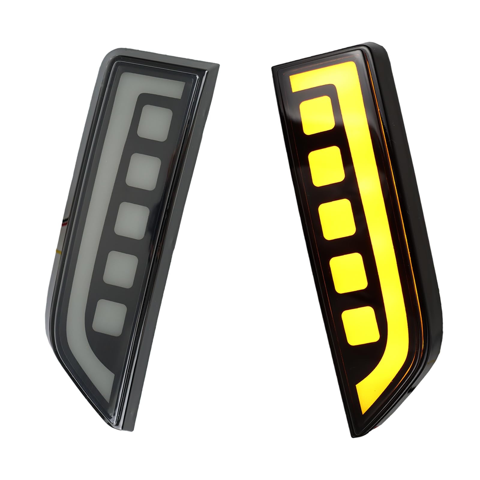 GEEGEETOP Smoked Housing Clear SSF20 LED DRL Light Amber Sequential ...
