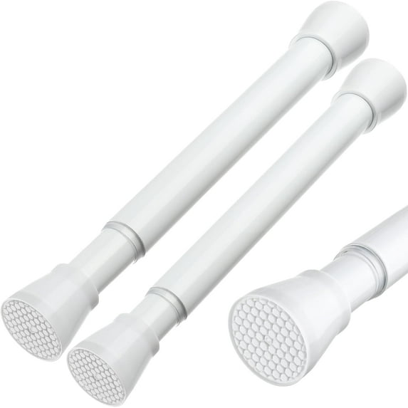 GEEHSA-2 Pack White Tension Rod 16 To 26 Inch Spring Tension Rod ...