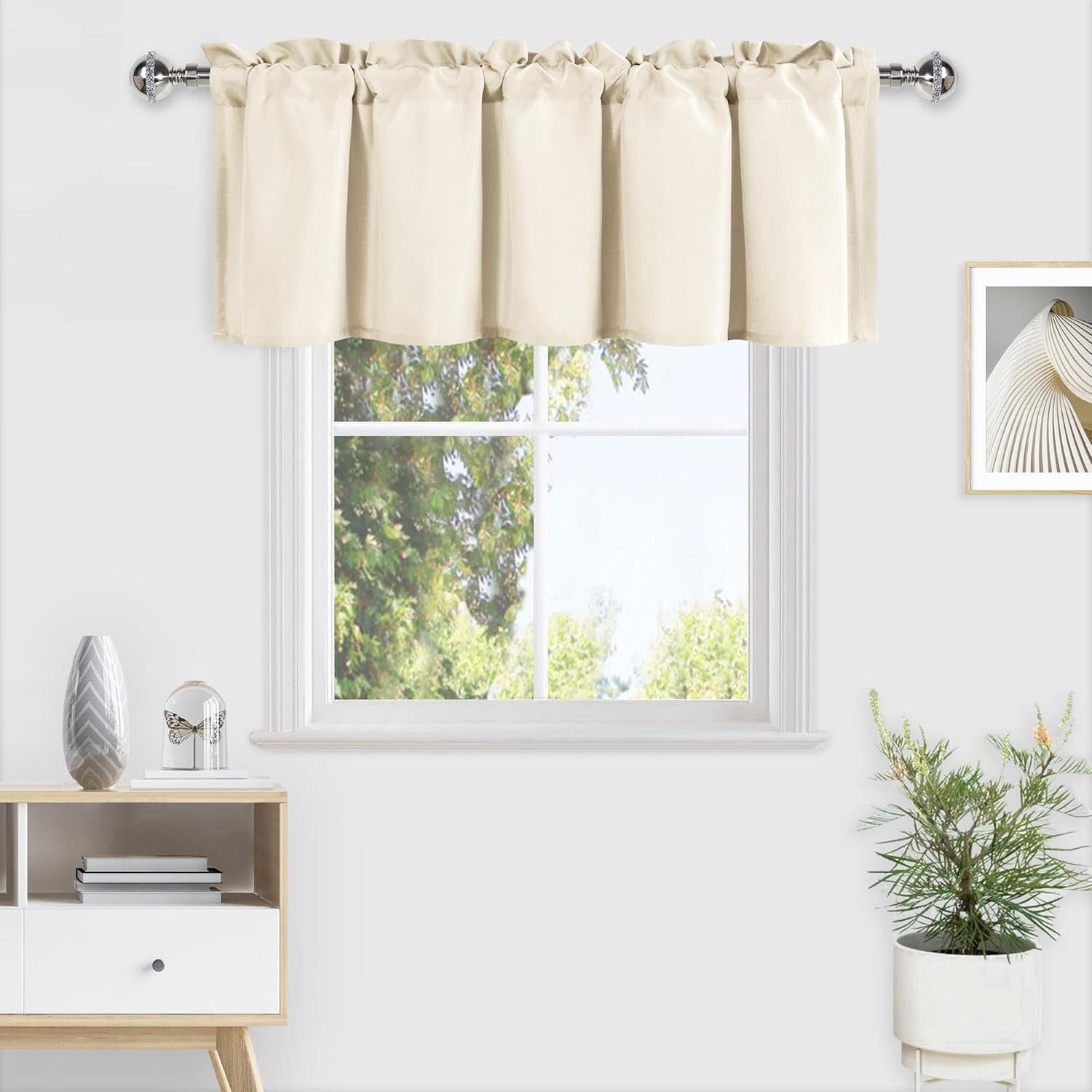 GEEHSA-Valance Curtains for Windows, Kitchen Valance Light Liftering ...